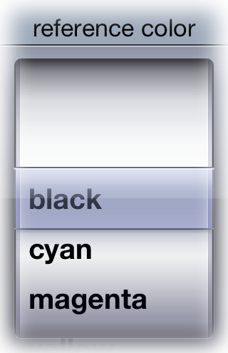 Select the reference color, used as the basis of the registration ...
